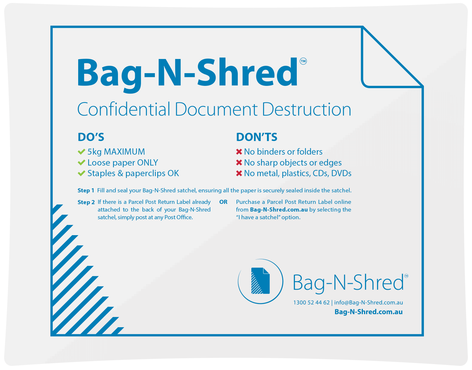 Log in to use Bag-N-Shred